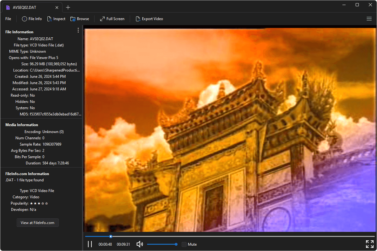 Open DAT Files With File Viewer Plus