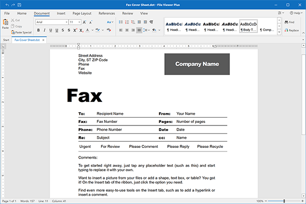 Open .DOT Files with File Viewer Plus