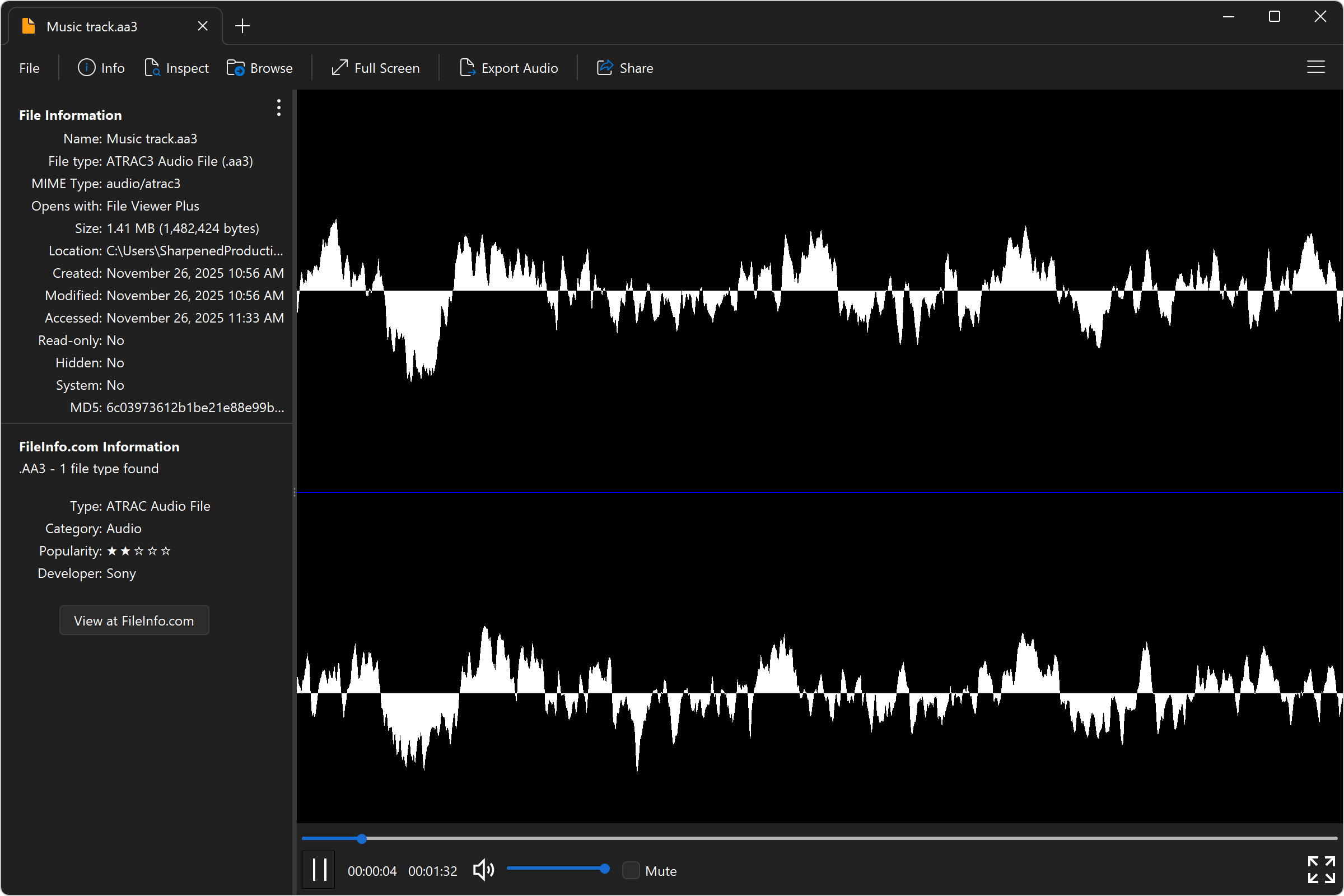 Open .AA3 Files with File Viewer Plus