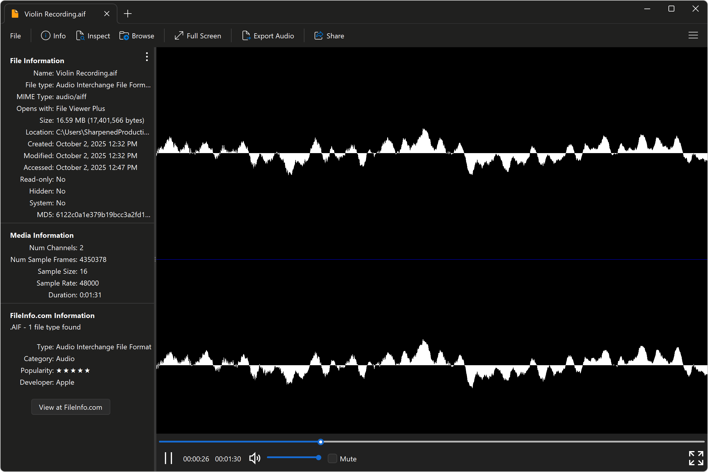Open .AIF Files with File Viewer Plus