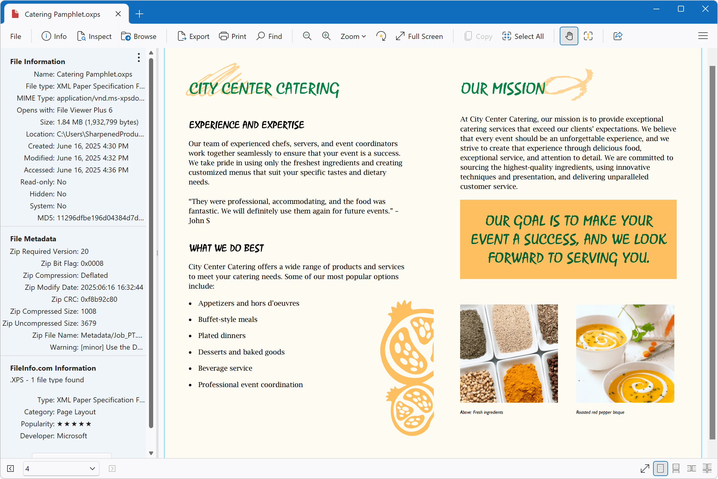 Open .OXPS Files with File Viewer Plus