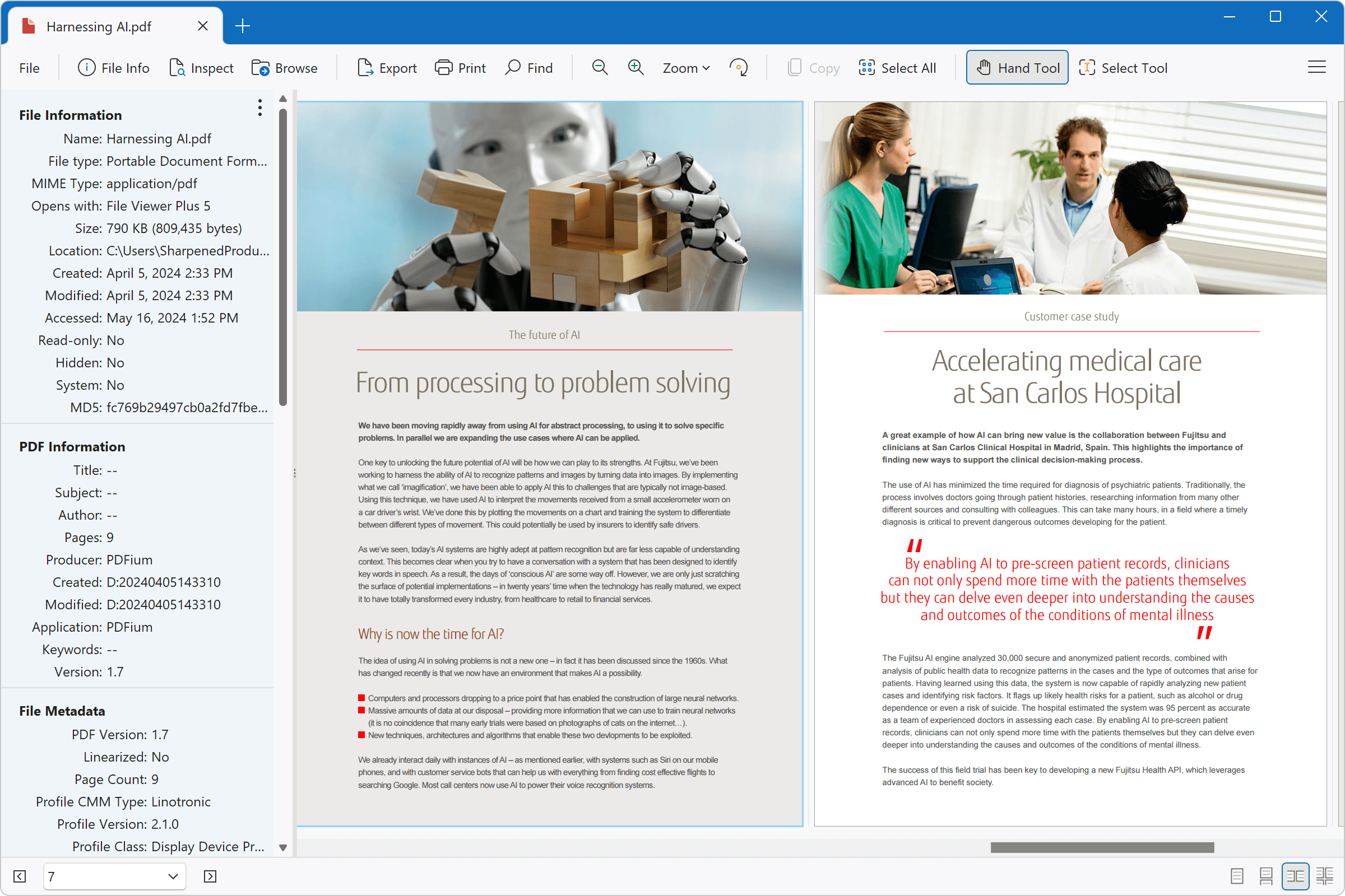 Open .PDF Files with File Viewer Plus