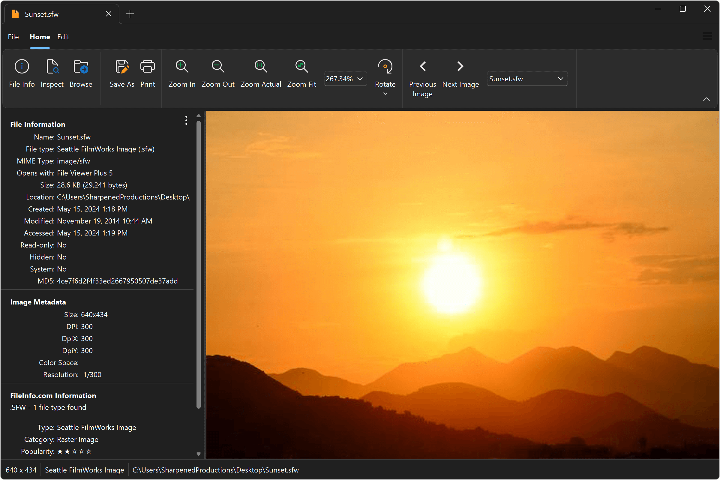 Open .SFW Files with File Viewer Plus